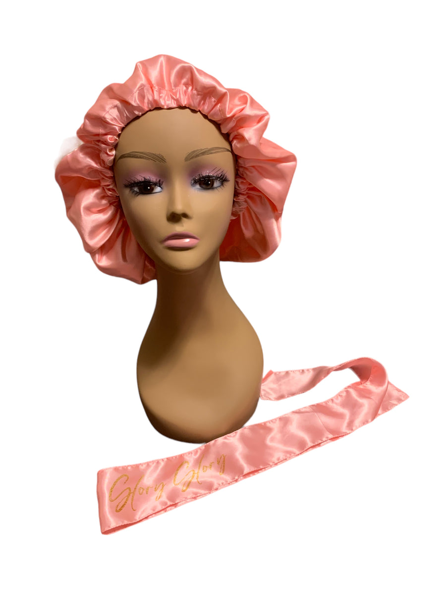 Baby Pink Silk Bonnet & Edge Wrap – Glory Glory Beauty