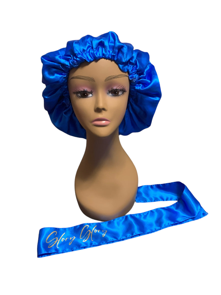 Royal Blue Silk Bonnet & Edge Wrap – Glory Glory Beauty